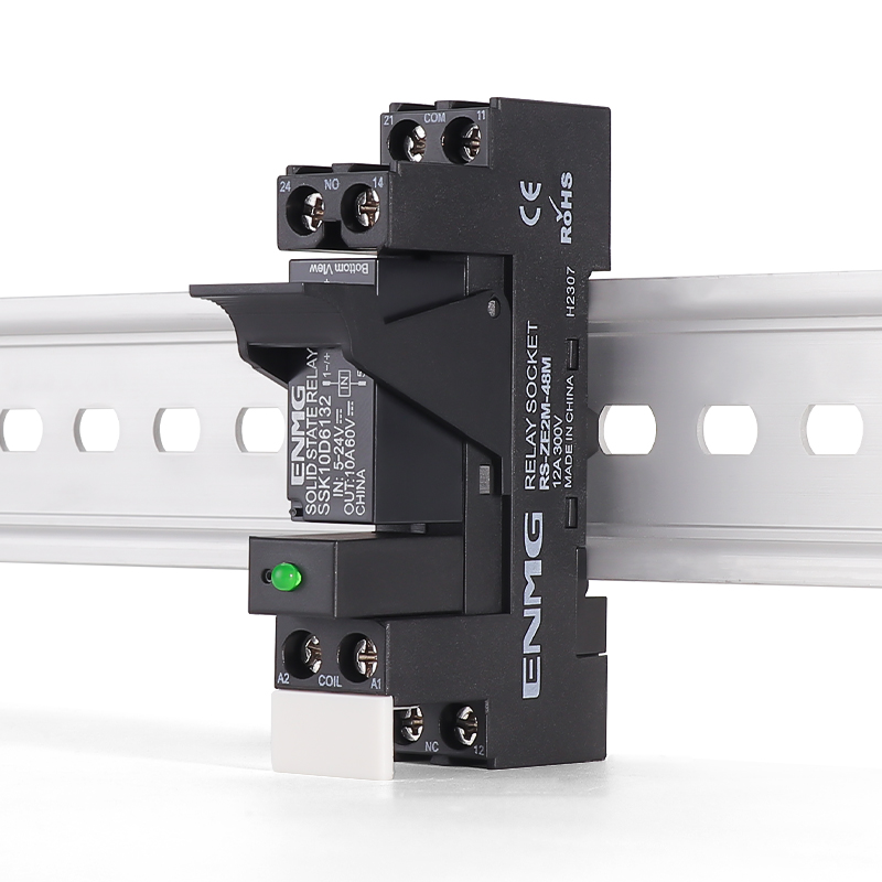 固态继电器 与G2RL HF115F相同 适用DIN 35mm导轨底座套装SSK - 恩爵ENMG智能科技